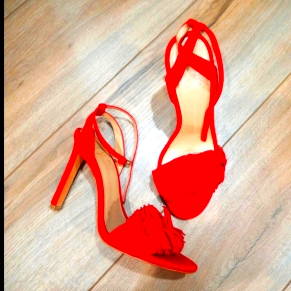 Banana Republic | Shoes | Cute Red Heel Sandals | Poshmark